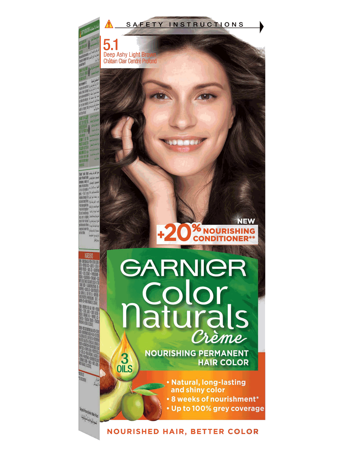 5.1 - DEEP ASHY LIGHT BROWN/ COLOR NATURALS/ GARNIER