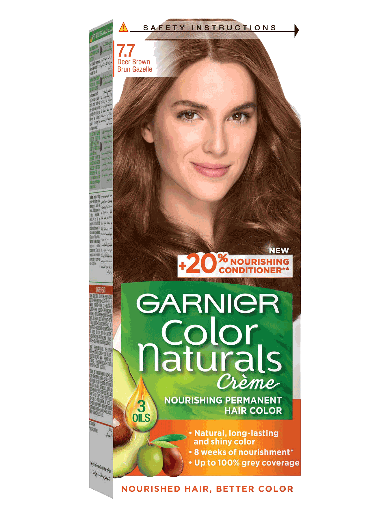 7.7 Deer Brown Permanent Hair Color | Color Naturals | Garnier Arabia