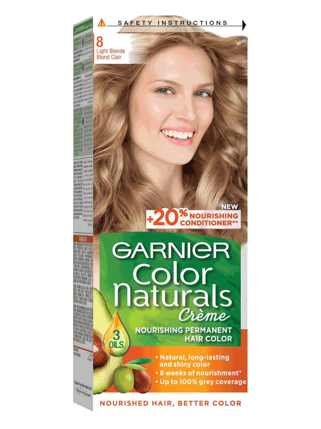 8.0 - BLOND CLAIR/ 100% COLOR/ GARNIER
