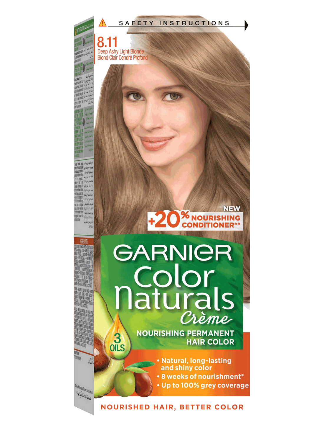 8.11 - BLOND CLAIR CENDRÉ PROFOND/ 100% COLOR/ GARNIER