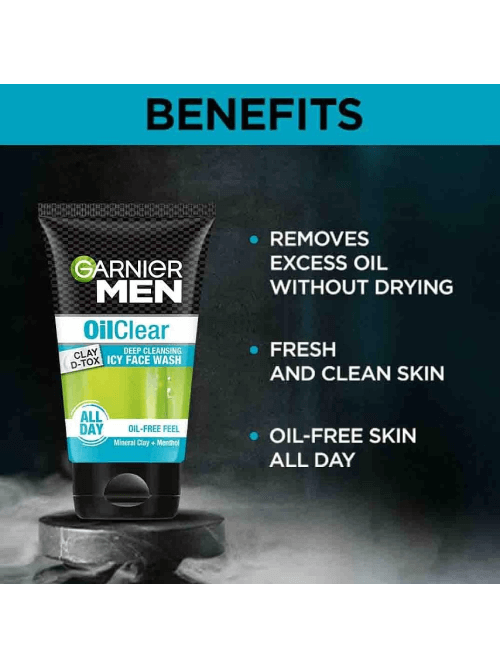 Garnier Men Oil Clear Purifying Face Wash • Garnier Arabia
