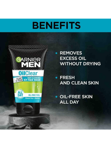 Garnier Men Oil Clear Purifying Face Wash • Garnier Arabia