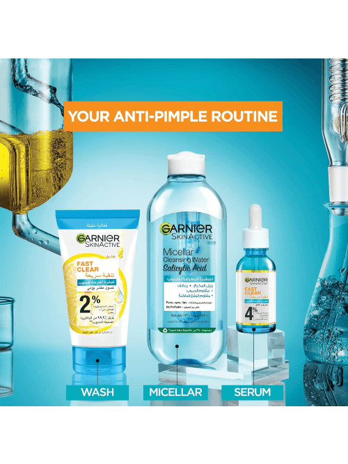 Fast Clear 3-in-1 Face Wash with Salicylic Acid • Garnier Arabia