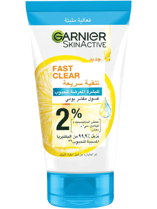Fast Clear 3-in-1 Face Wash with Salicylic Acid • Garnier Arabia