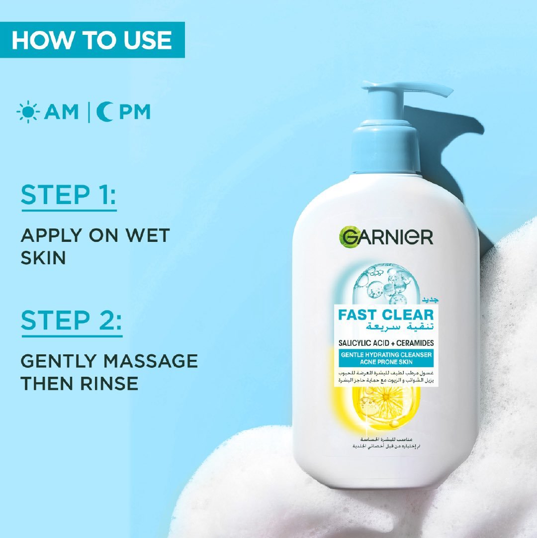 Fast Clear Gentle Cleanser Hydrating Face Wash for Acne Prone Skin ...